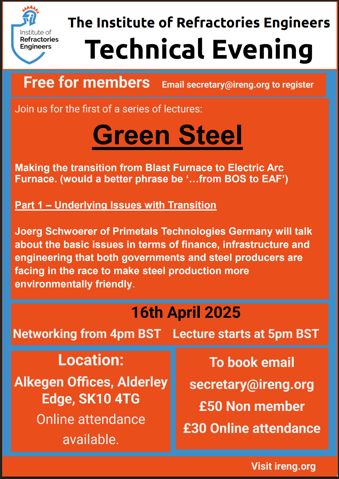Green Steel Technical Evening Event April 16th 2025 In Alderley Edge ...